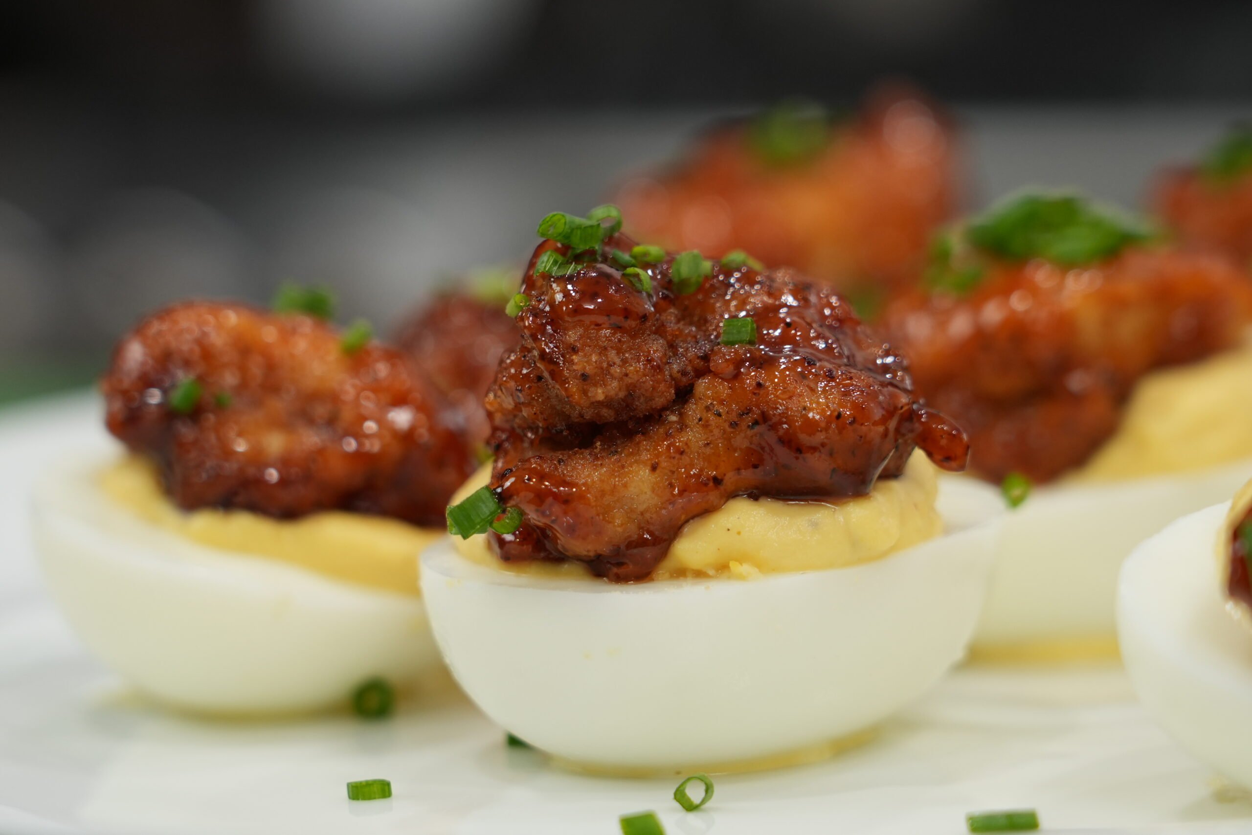 Fried Chicken Deviled Eggs - Mr Make It Happen